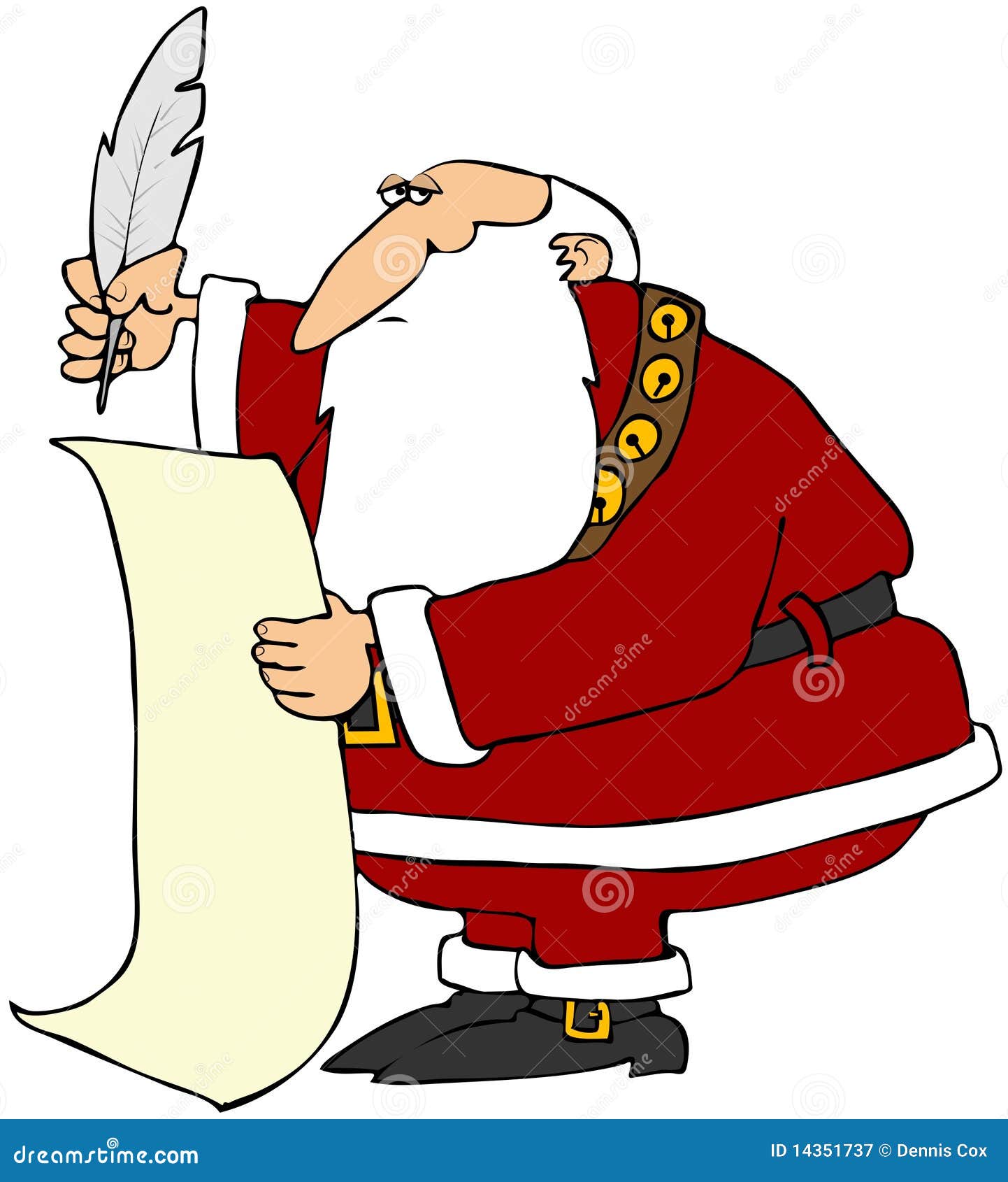 Santa s List stock illustration. Illustration of cartoon - 14351737