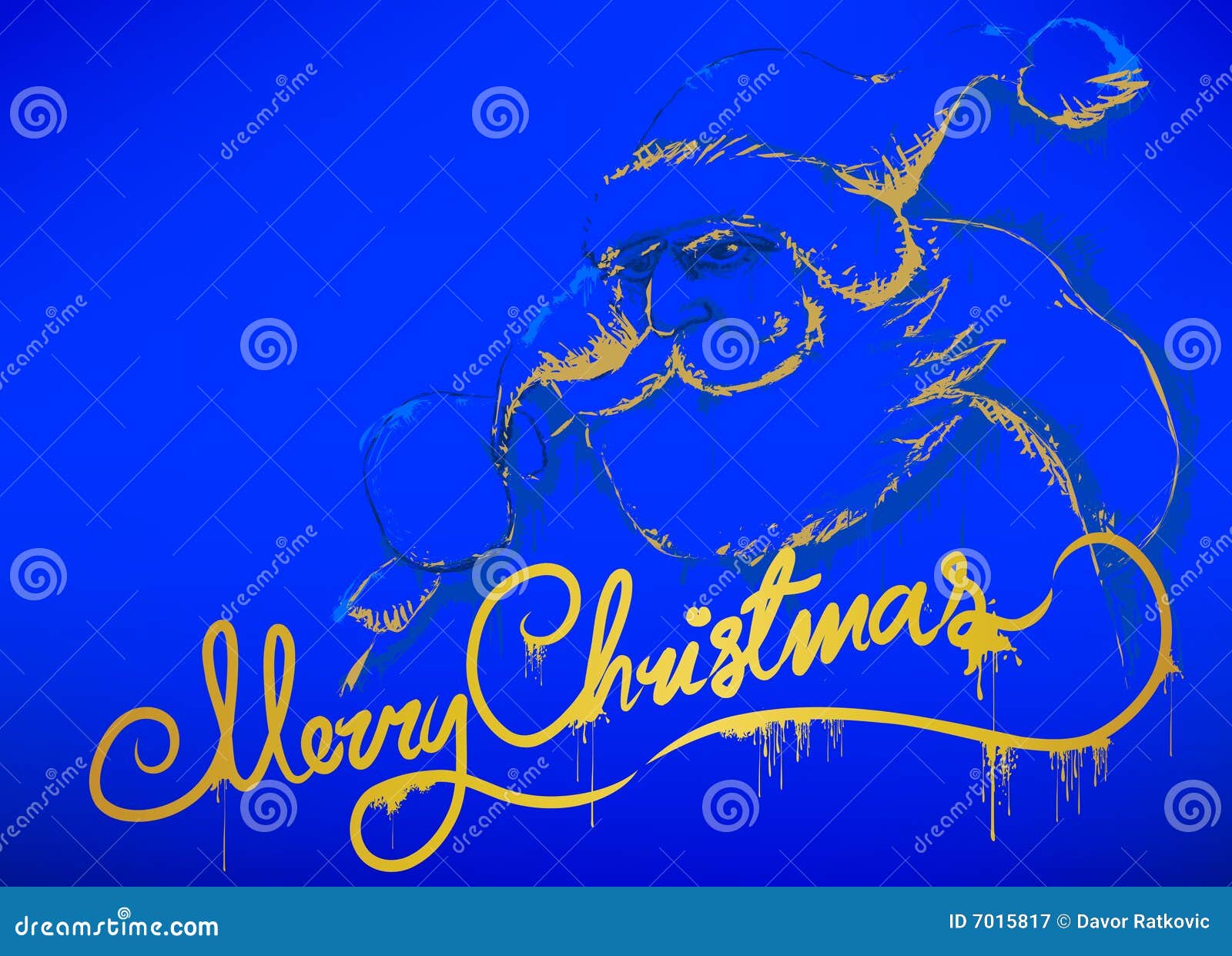 Santa s message blue stock vector. Illustration of december - 7015817