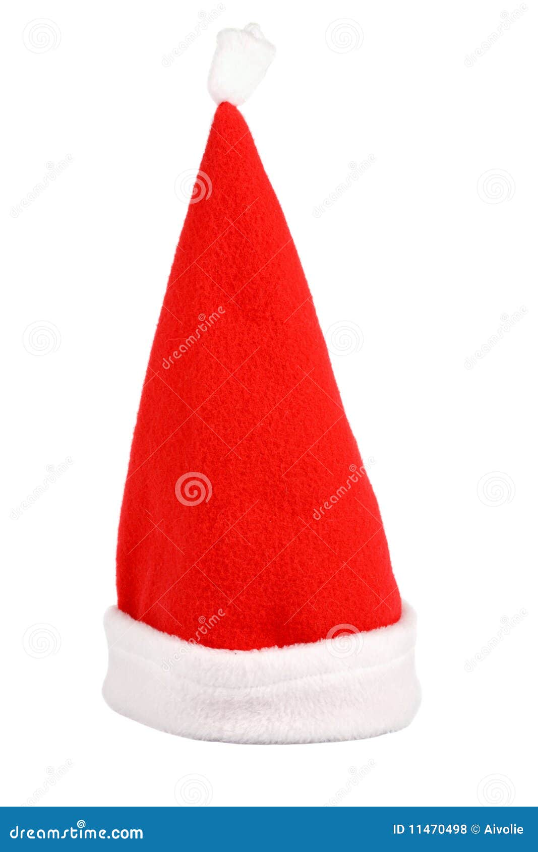 Santa S Red Hat Isolated on White Stock Photo - Image of white, costume ...