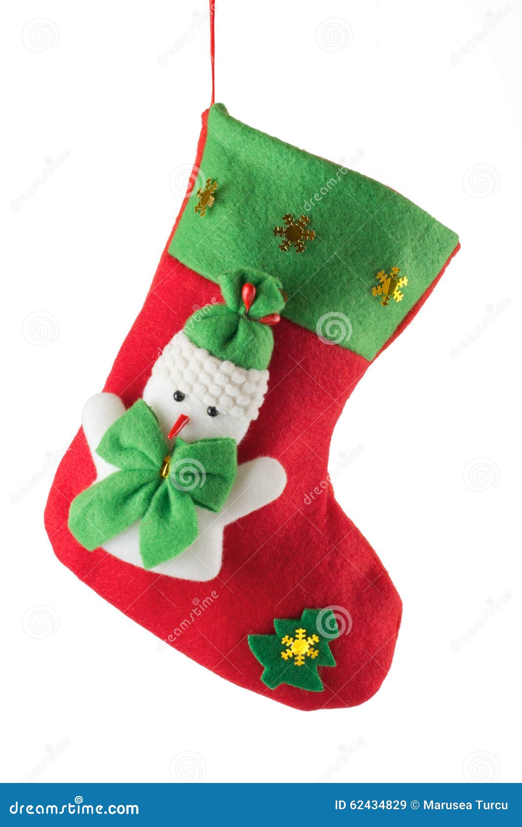 Santa s red stocking stock image. Image of fluffy, color - 62434829