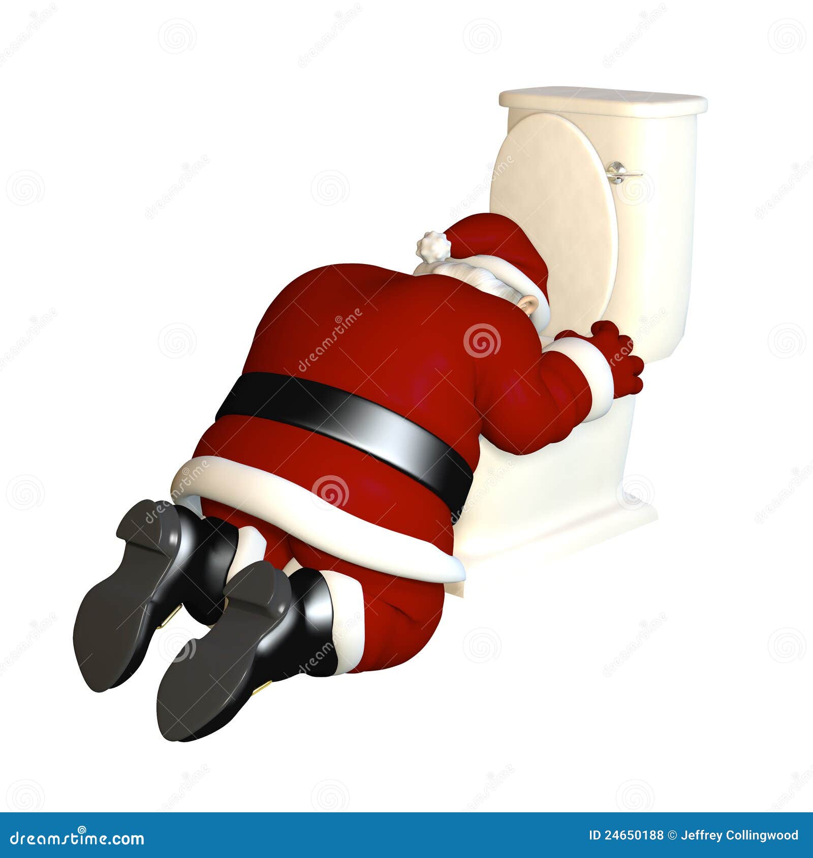 Santa S Sick from Too Much Eggnog Stock Illustration - Illustration of ...
