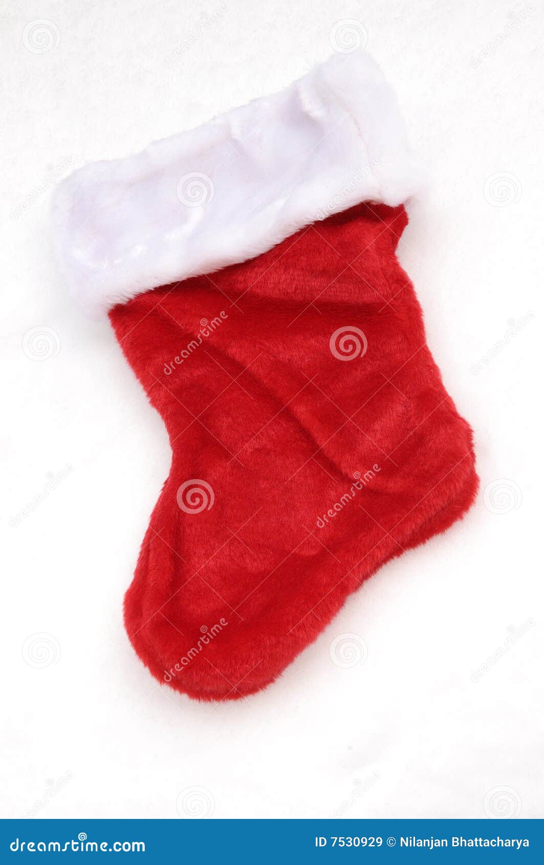 Santa S Stockings in White Christmas Stock Image - Image of gift, token ...