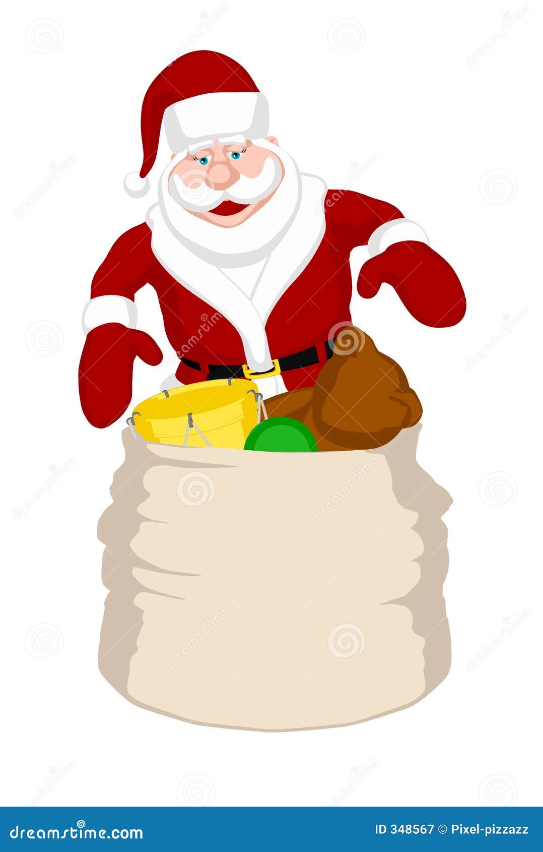 Santa s Toy Sack stock illustration. Illustration of give - 348567