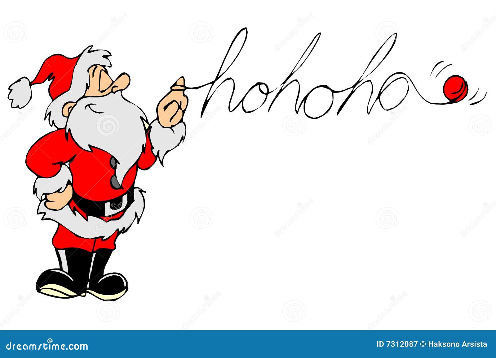 Santa say hohoho stock illustration. Illustration of humor - 7312087