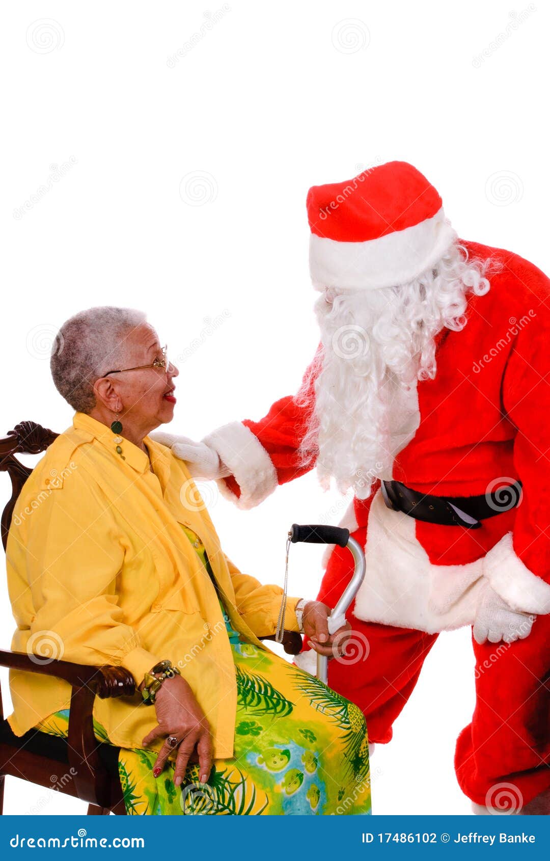 Santa and senior citizen stock photo. Image of senior - 17486102