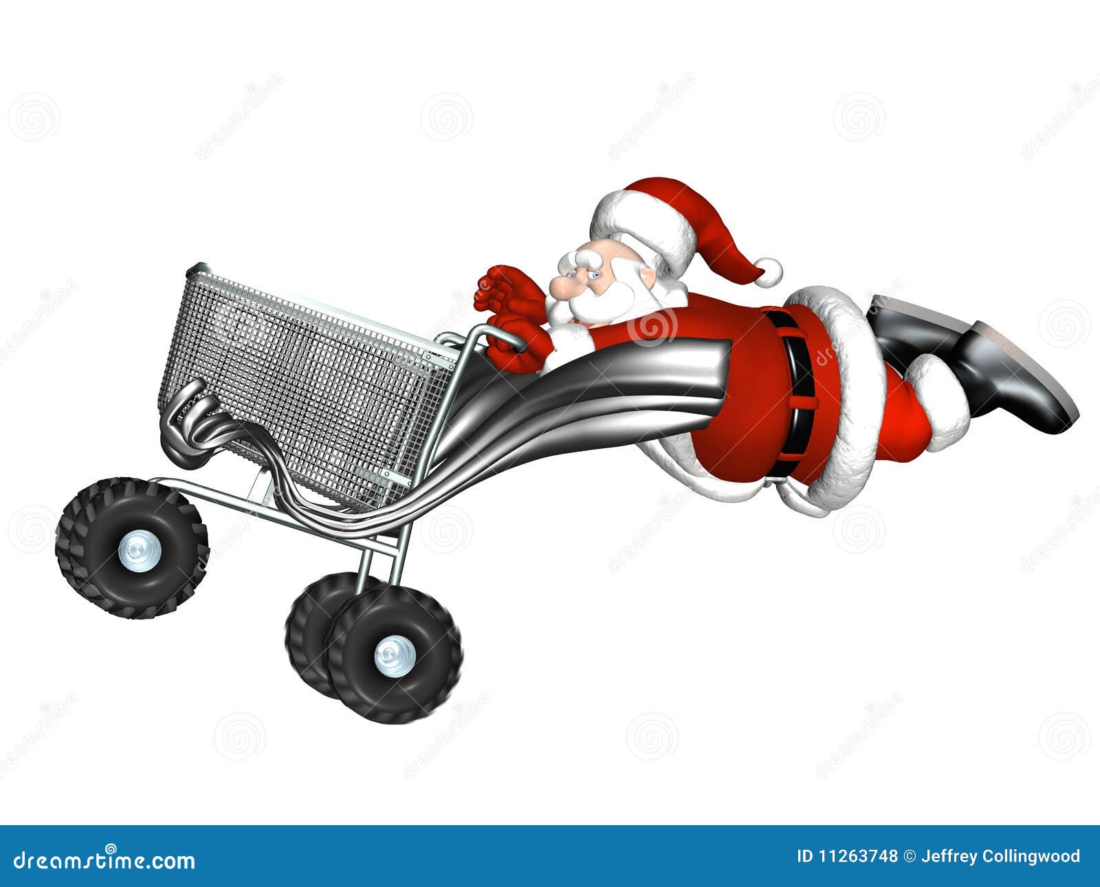 Santa Shopping Cart Royalty Free Stock Photos - Image: 11263748