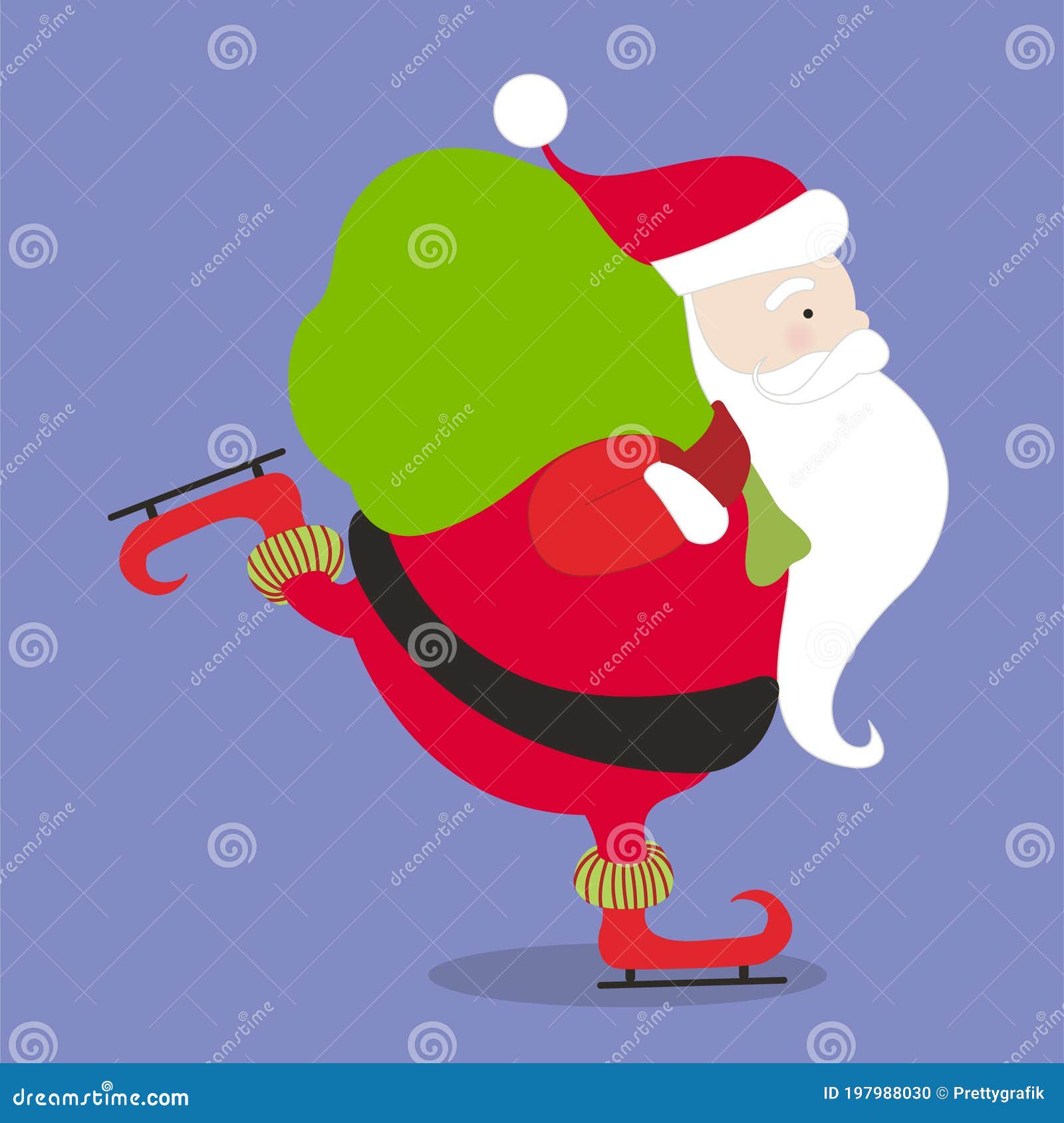 Santa sideview 02 stock vector. Illustration of vector - 197988030