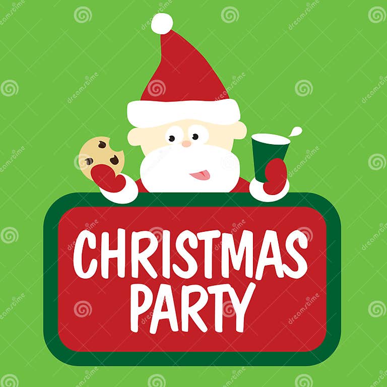 Santa with sign stock vector. Illustration of clip, bright - 10325392