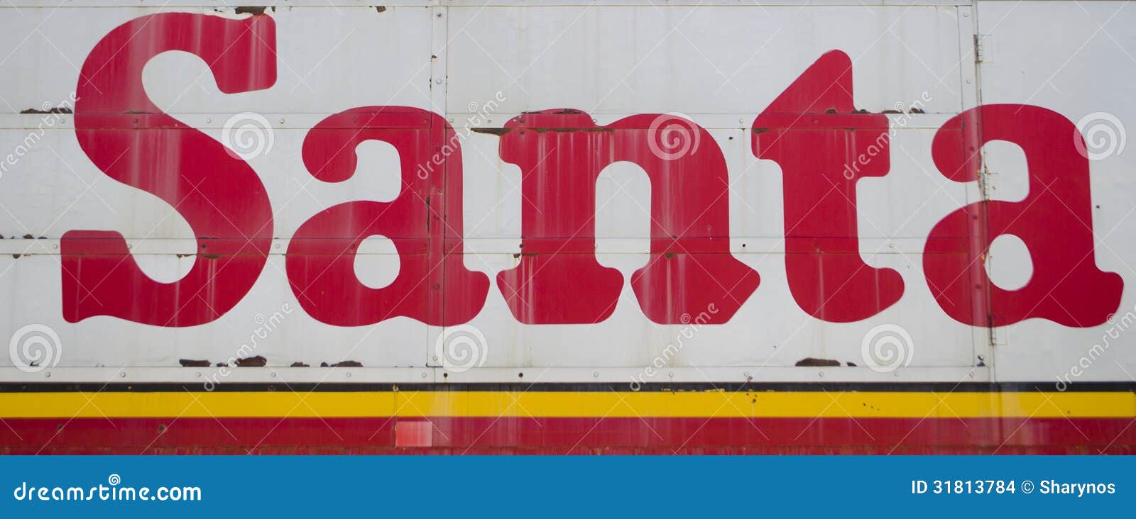 Santa Sign stock photo. Image of text, white, sign, christmas - 31813784