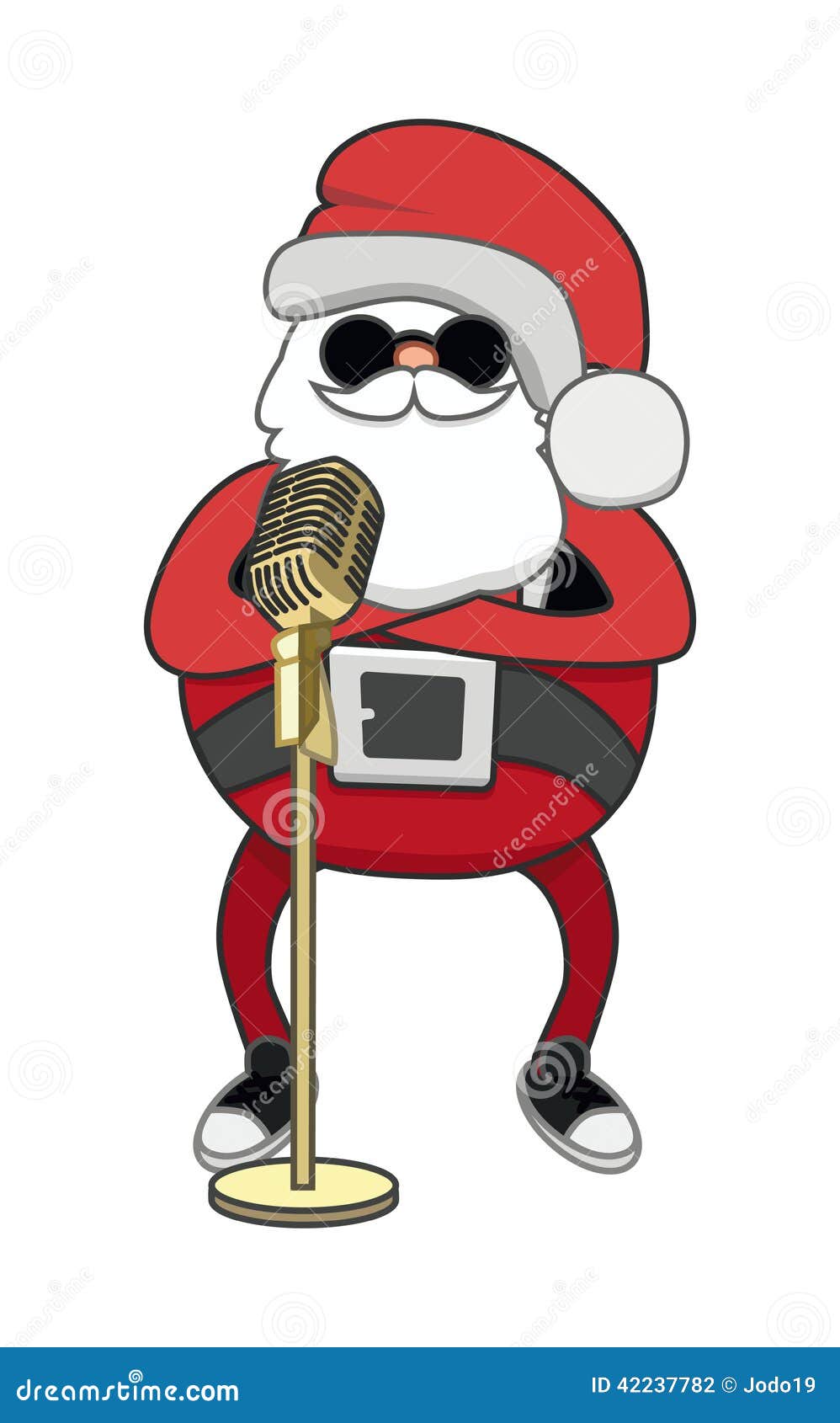 Santa sings stock illustration. Illustration of holiday - 42237782