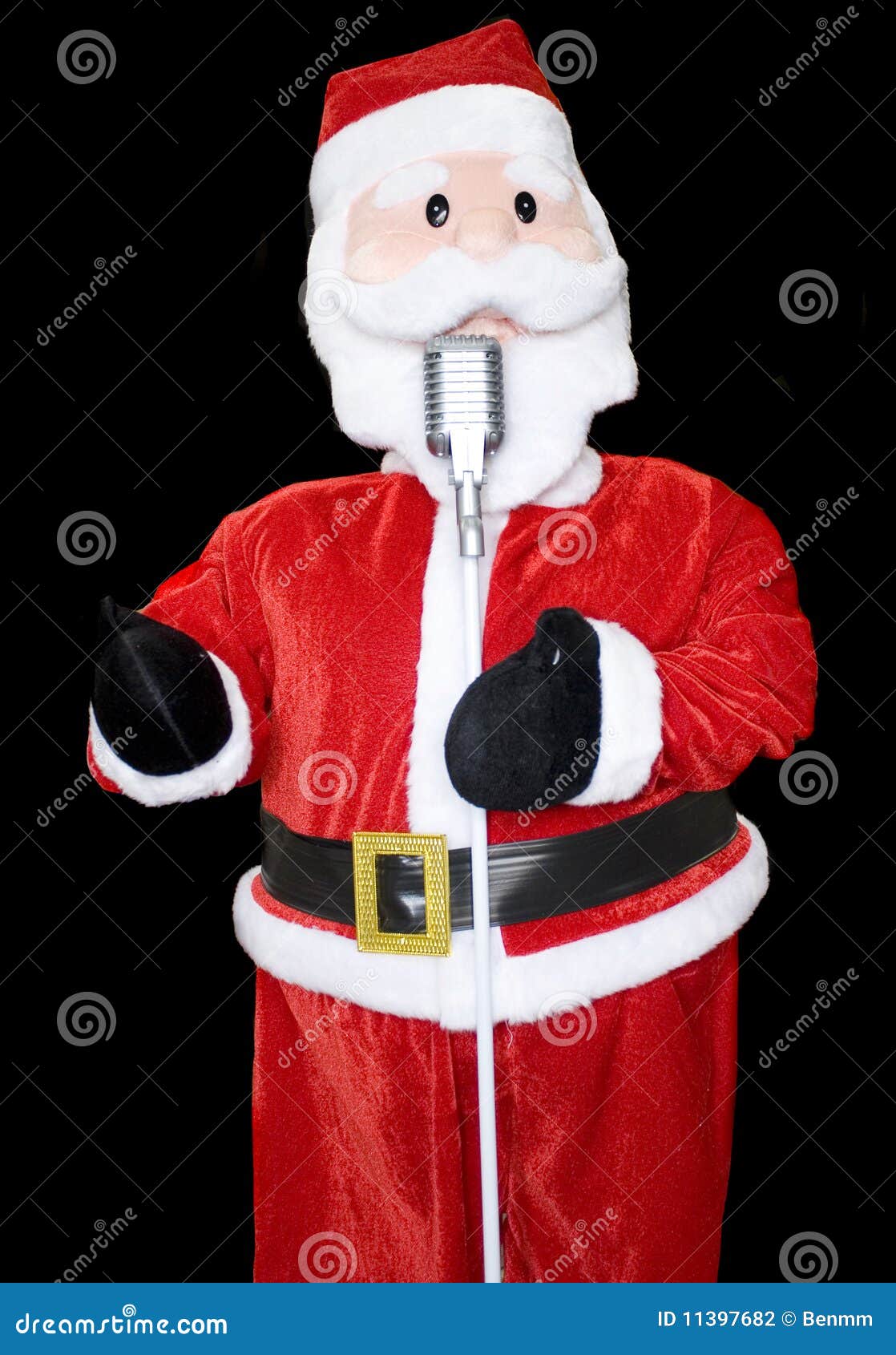 Santa sings swing stock photo. Image of speaker, isolated - 11397682