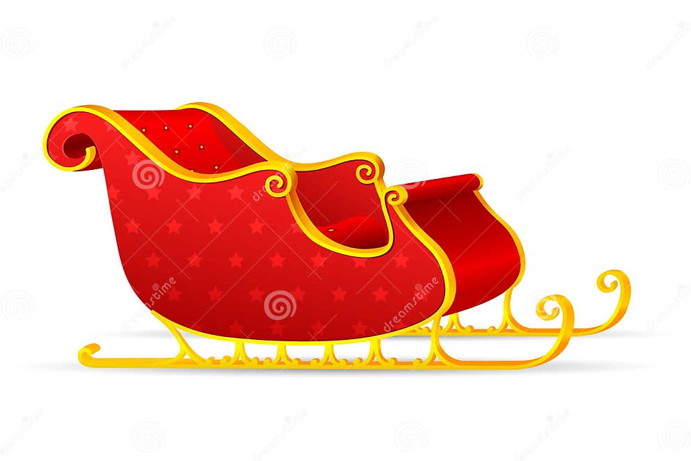 Santa Sledge stock vector. Illustration of festive, claus - 27335408
