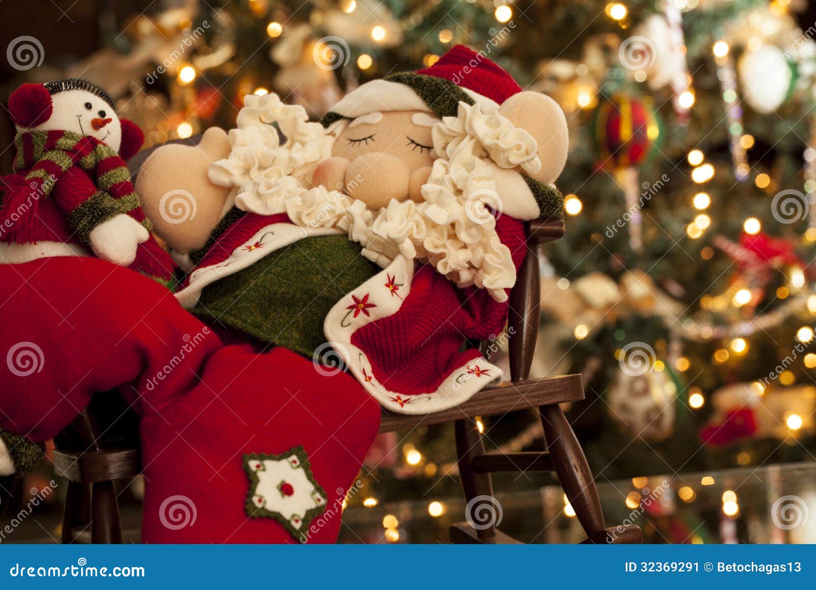 Santa sleeping stock image. Image of design, person, sitting - 32369291