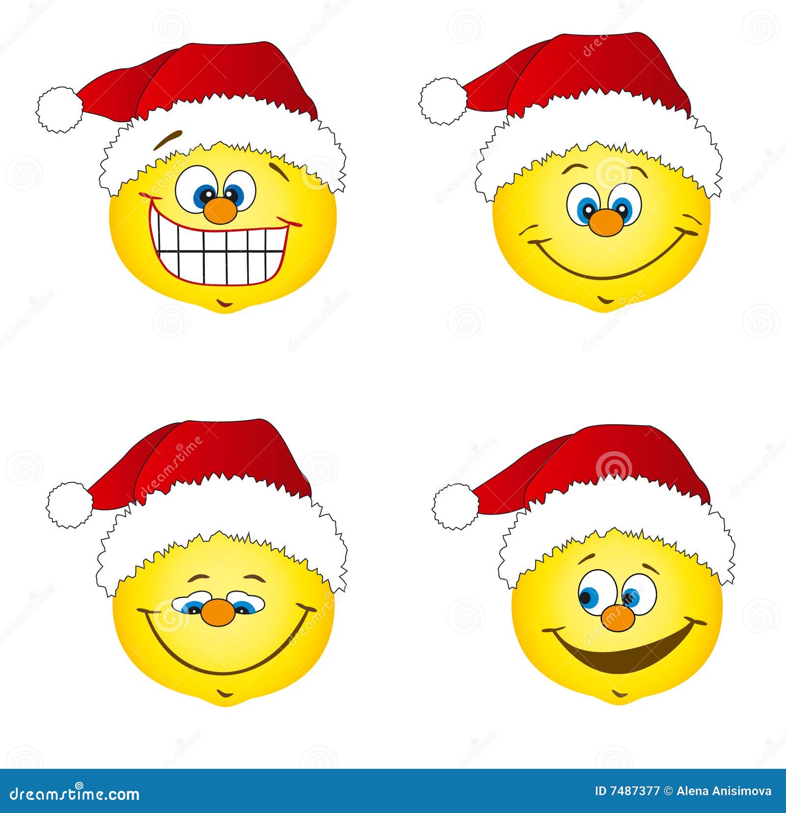 Santa smile icons stock illustration. Illustration of mark - 7487377