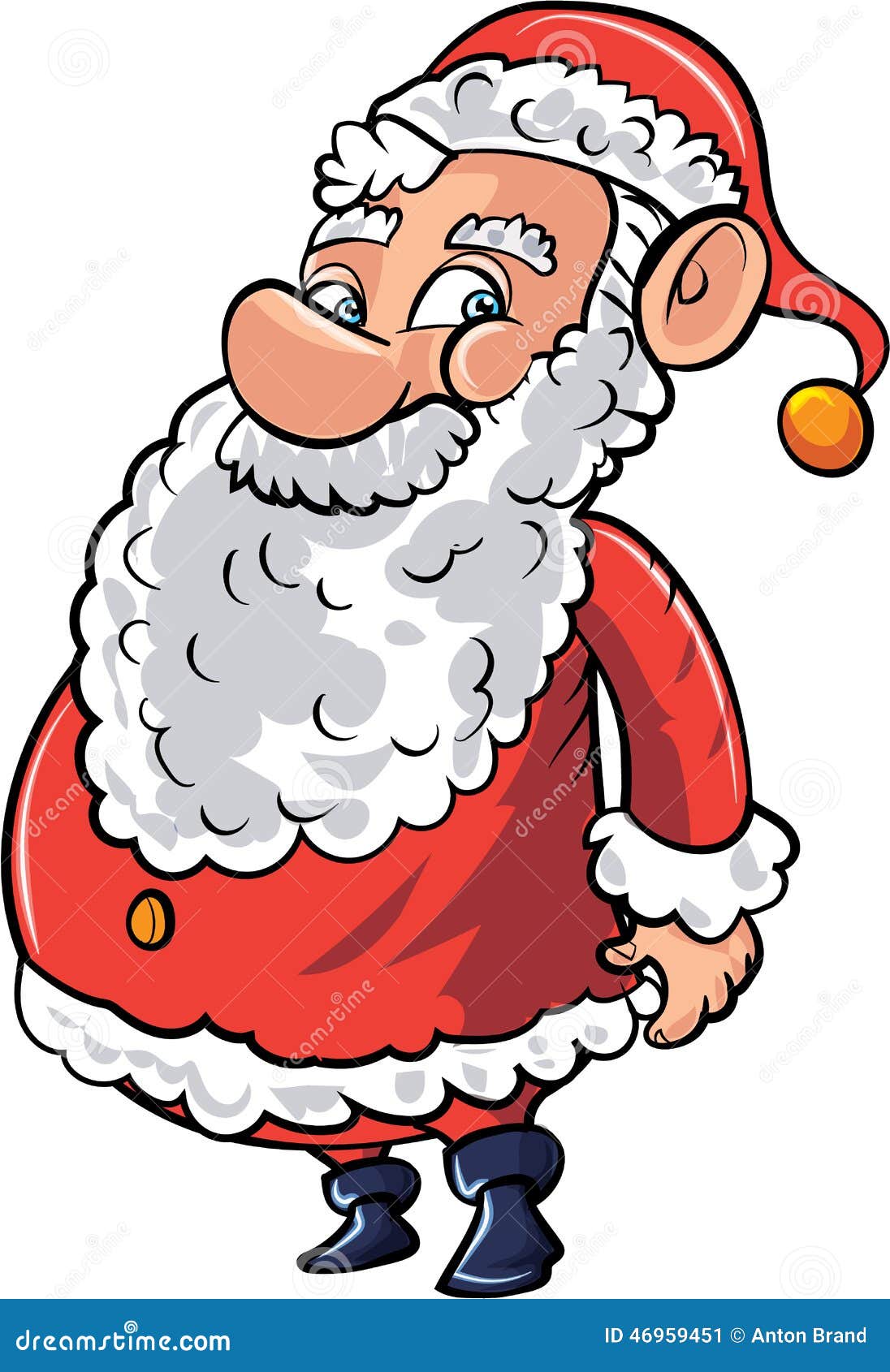 Santa with a smile. stock illustration. Illustration of santa - 46959451