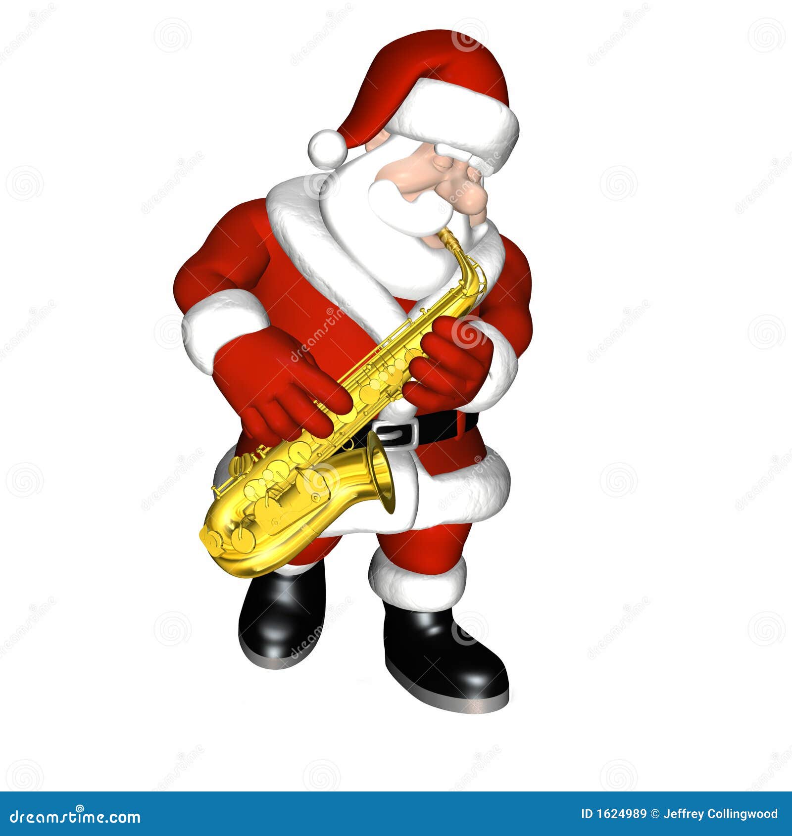 Santa - Smooth Jazz 1 stock illustration. Illustration of gold - 1624989