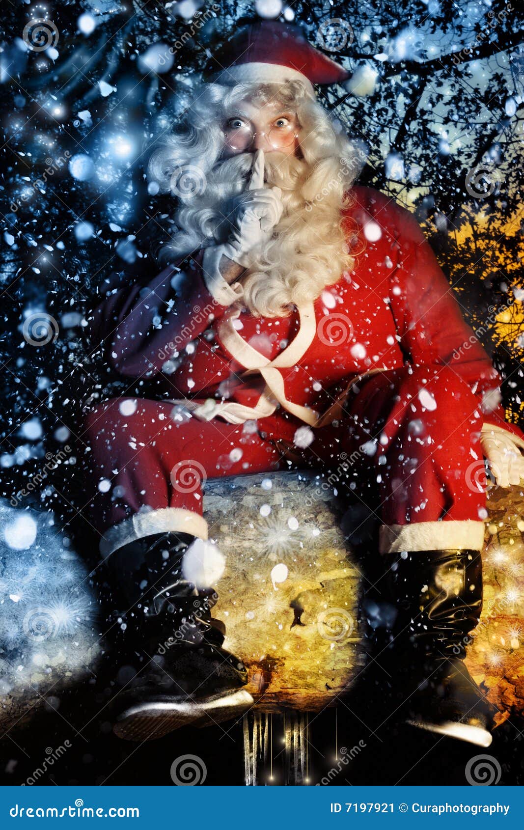 Santa and Snow stock image. Image of pole, finger, freezing - 7197921