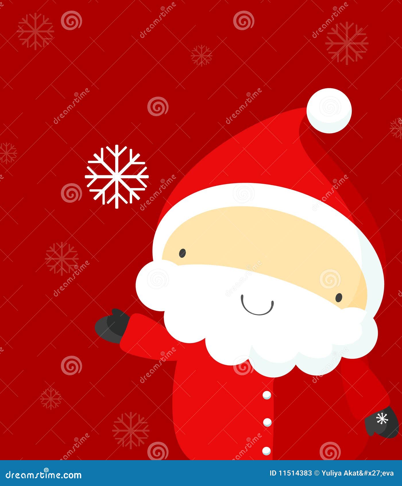 Santa and snowflake stock vector. Illustration of christmas - 11514383