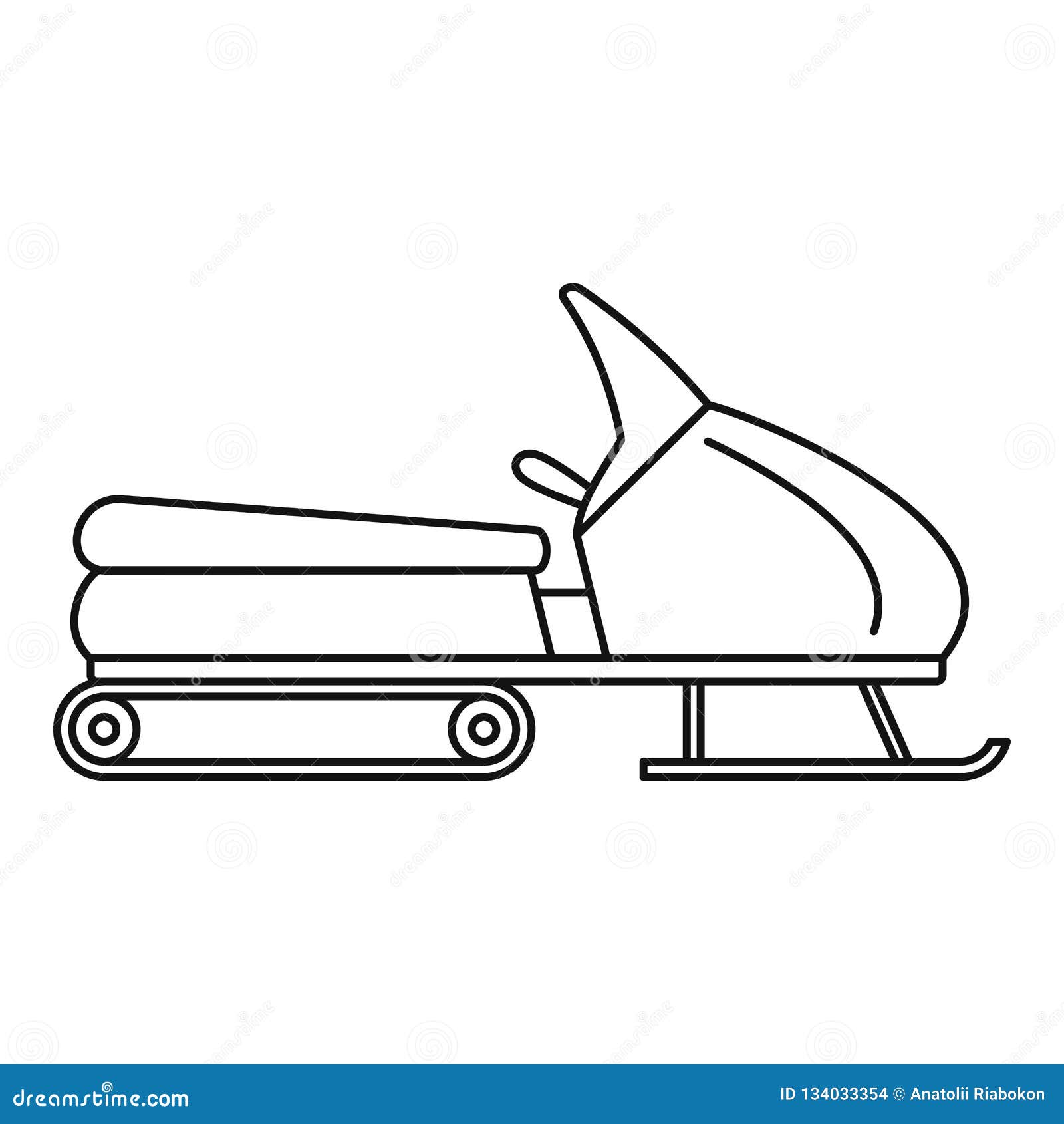 Snowmobile Icon Vector Isolated On White Background, Snowmobile Sign ...