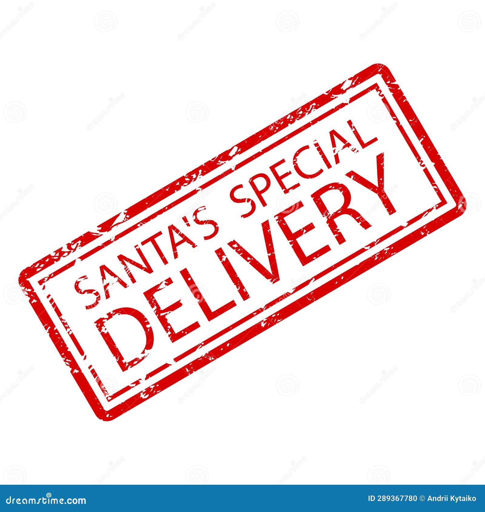 Santa Special Delivery Rubber Stamp To Post Office Stock Illustration ...