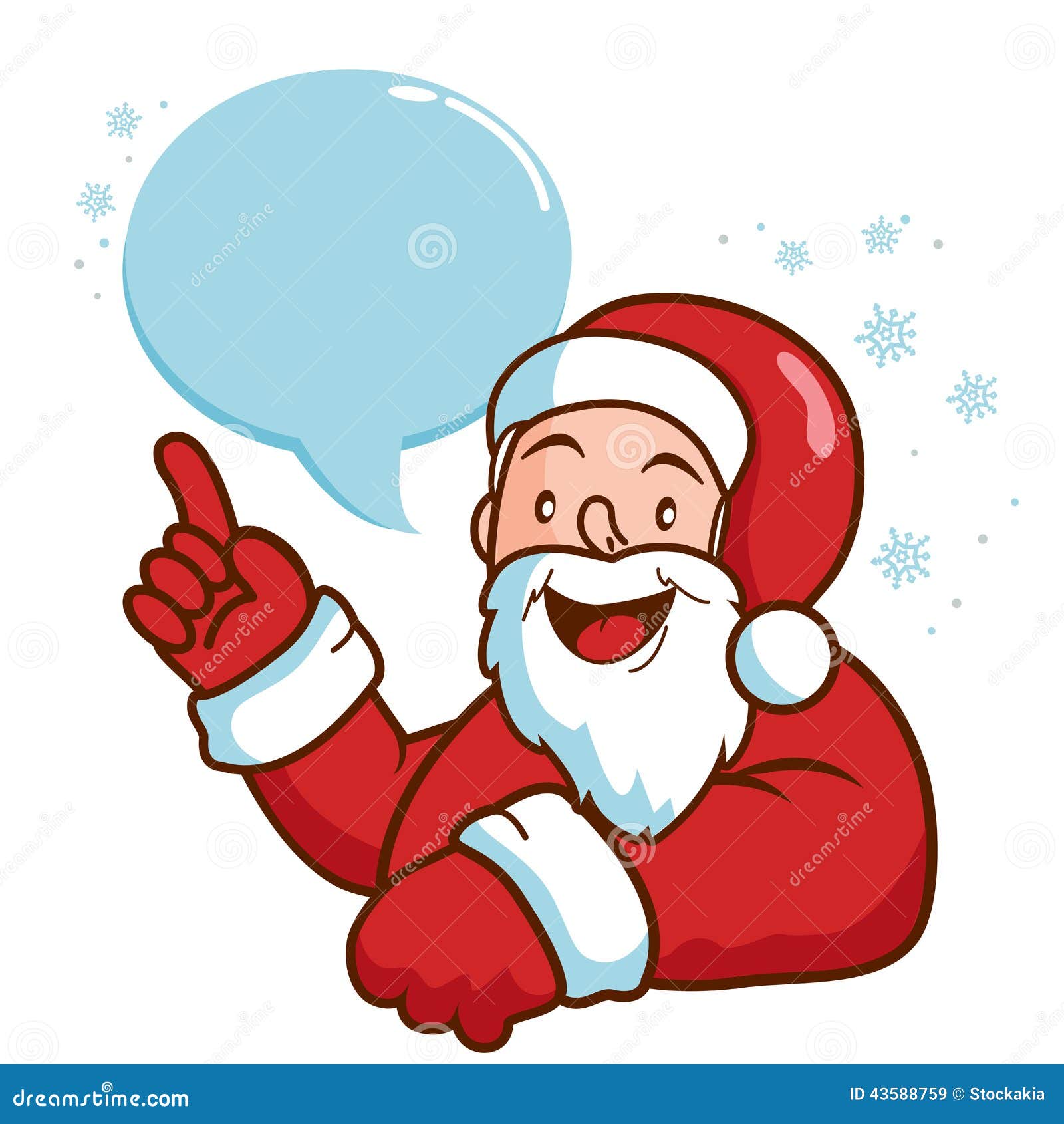 Santa Claus with Speech Bubble. Vector Illustration Stock Vector ...