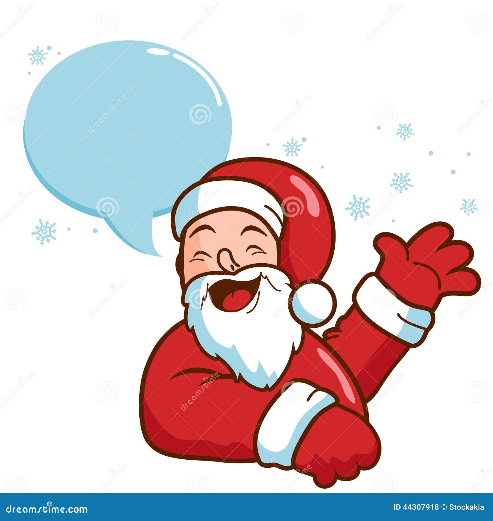 Santa Claus with Speech Bubble. Vector Illustration Stock Vector ...