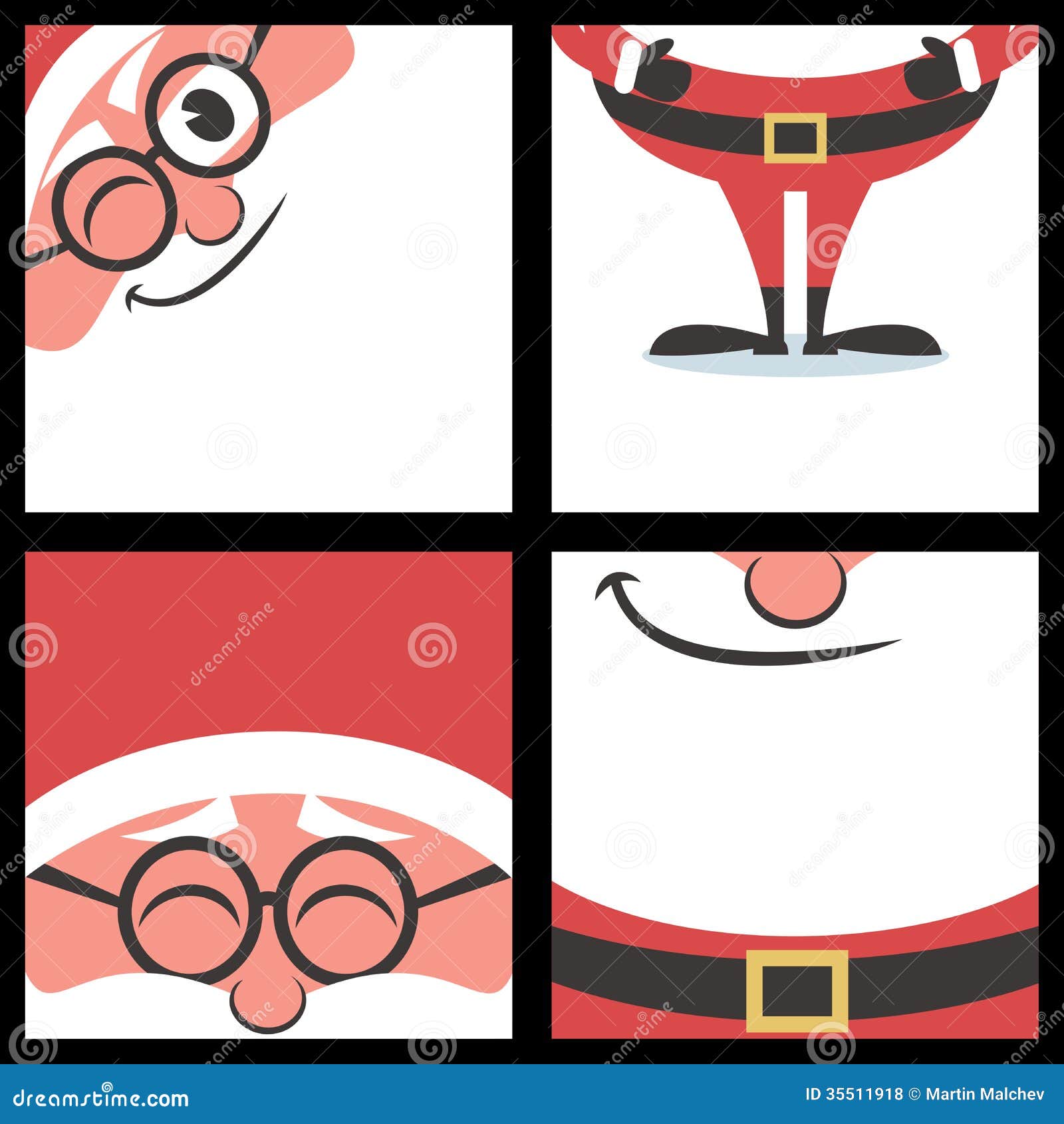 Santa Square Stock Illustrations – 4,964 Santa Square Stock ...