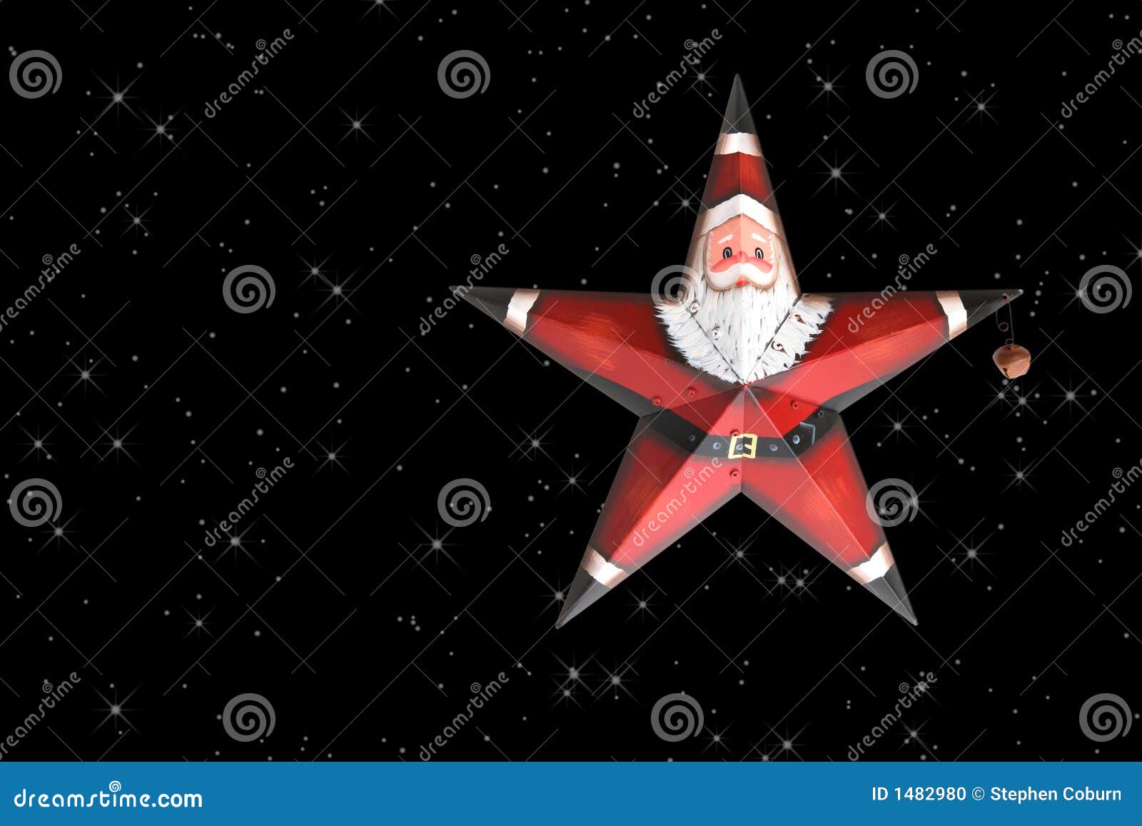 Santa Star Ornament stock photo. Image of holiday, winter - 1482980