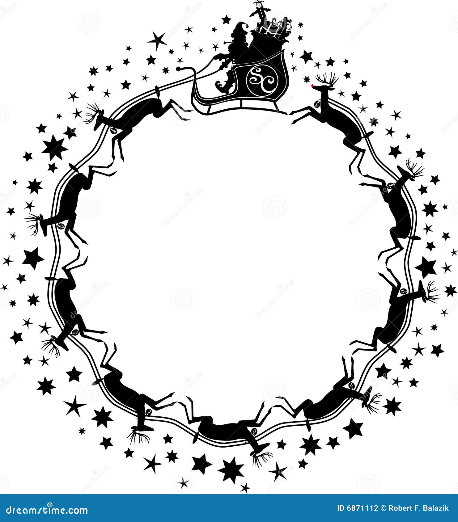 Santa_stars stock vector. Illustration of graphic, rudolph - 6871112