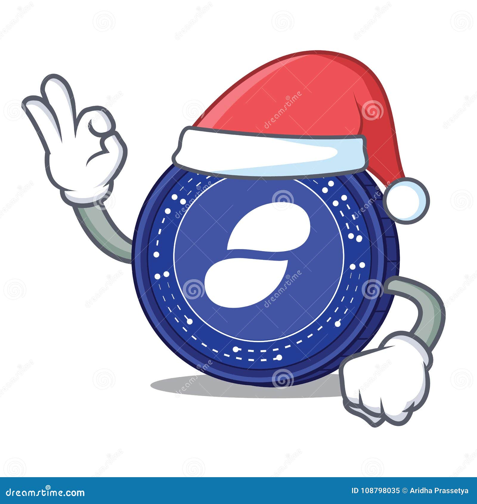 Santa Status Coin Mascot Cartoon Stock Vector - Illustration of ...