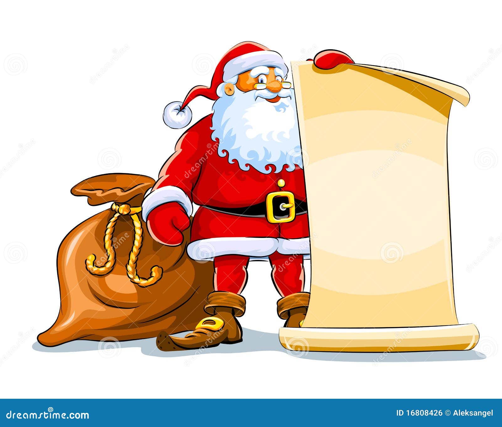 Claus Paper Santa Scroll Stand Stock Illustrations – 3 Claus Paper ...