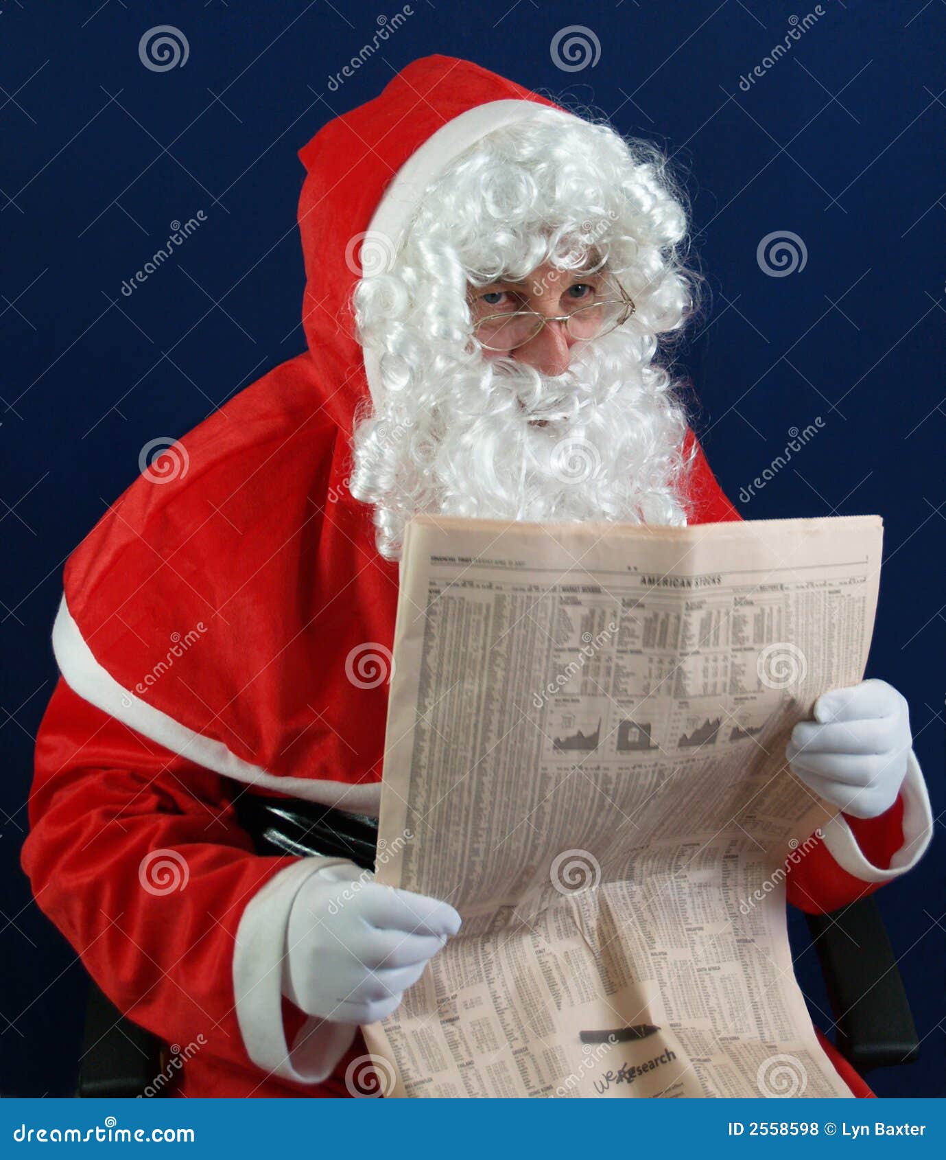 Santa studying stock photo. Image of occasion, person - 2558598