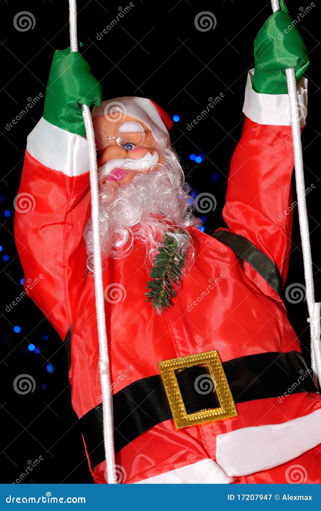 Santa on a Swing stock image. Image of decoration, funny - 17207947