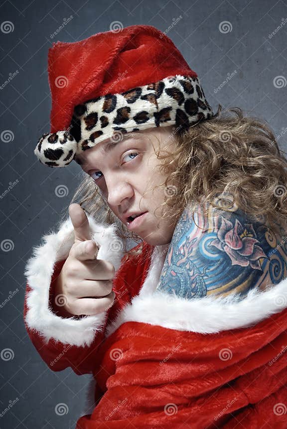 Santa with tattoo editorial image. Image of claus, caucasian - 7127230