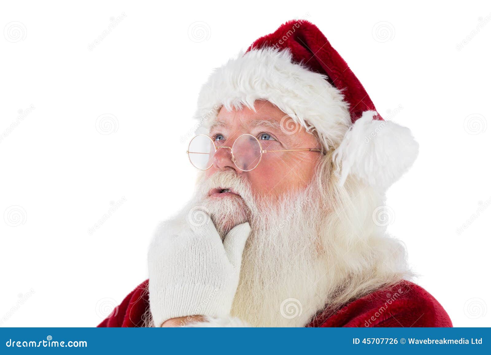 Santa is Thinking about Something Stock Photo - Image of santa ...