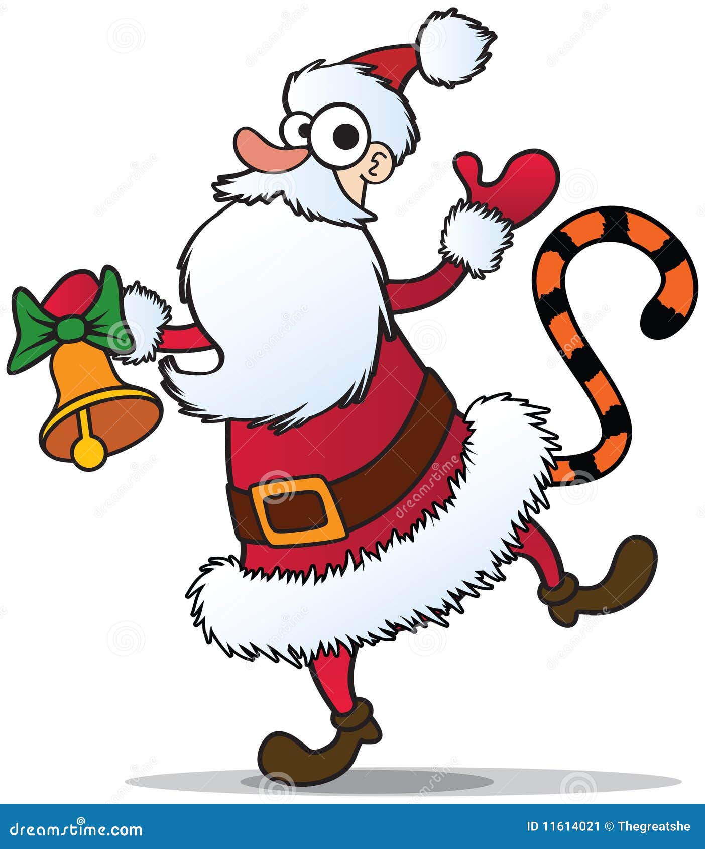 Santa with tiger tail stock vector. Illustration of mustache - 11614021