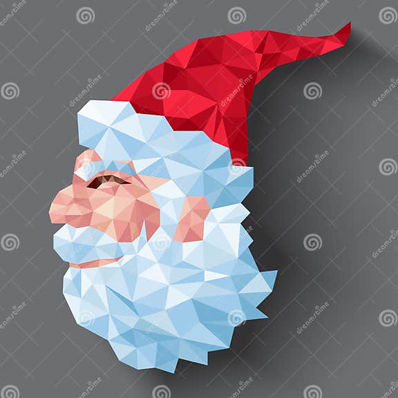 Santa in Triangles stock illustration. Illustration of triangle - 47069044