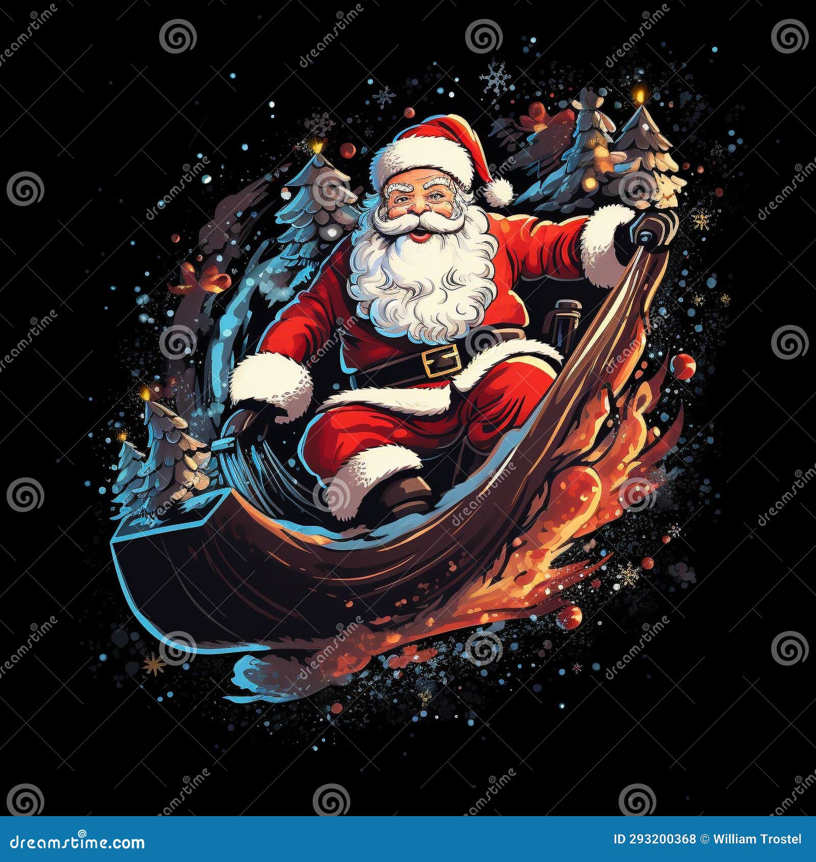 Santa Vector Art stock illustration. Illustration of seasonal - 293200368