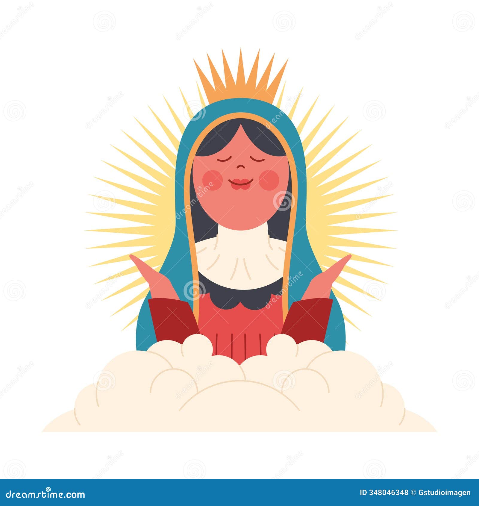 Santa virgen de guadalupe stock de ilustración. Ilustración de méxico ...
