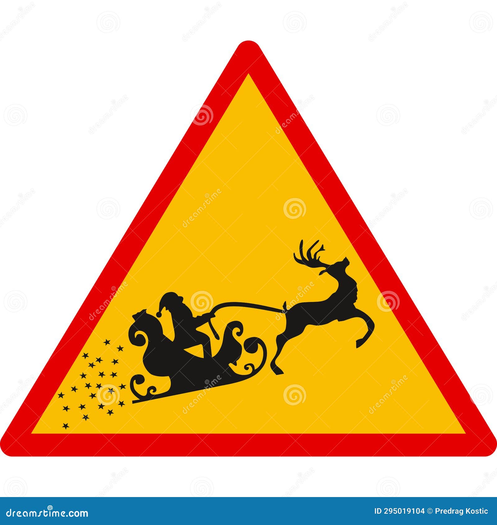 Santa warning stock illustration. Illustration of number - 295019104