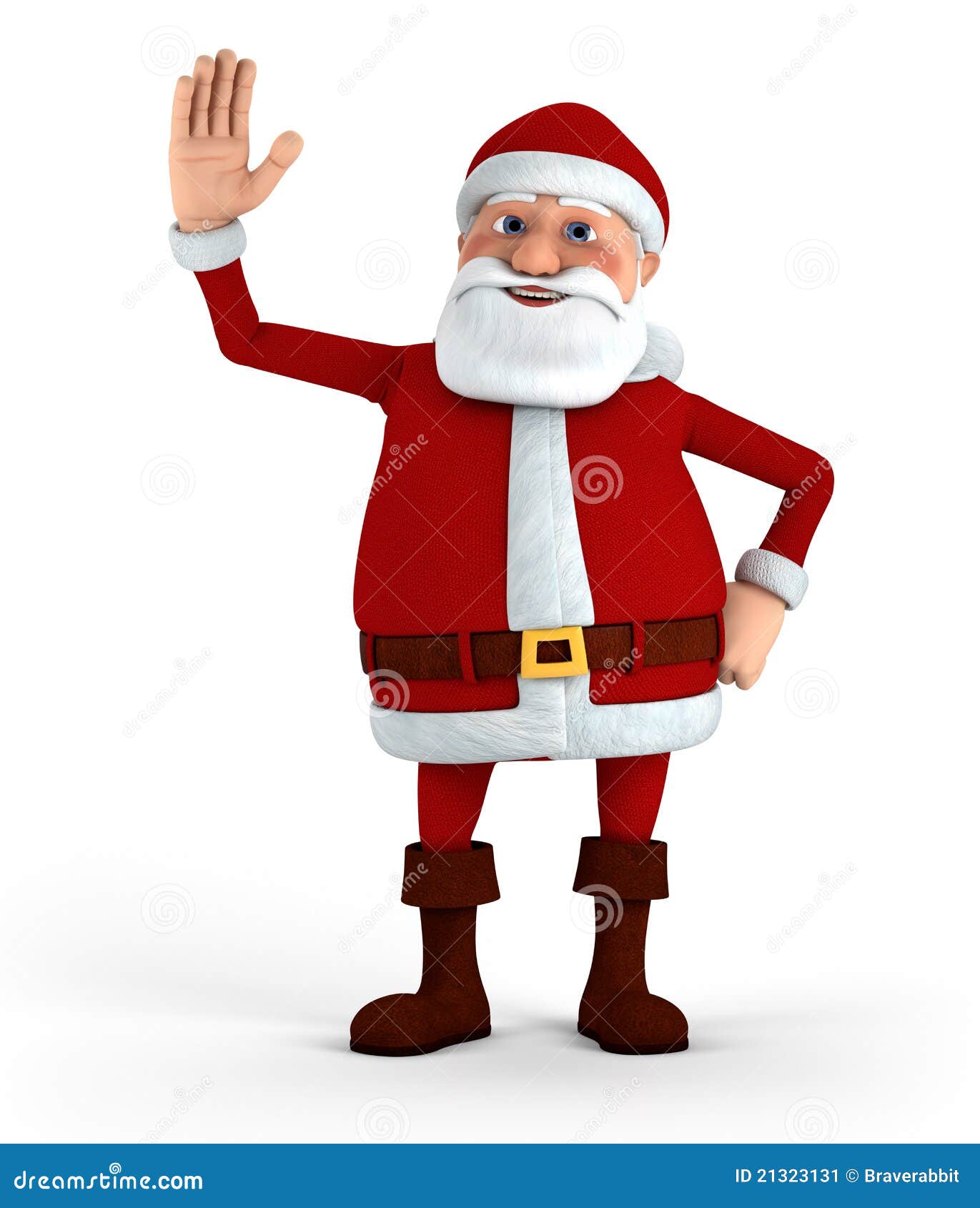 Santa waving stock illustration. Illustration of person - 21323131