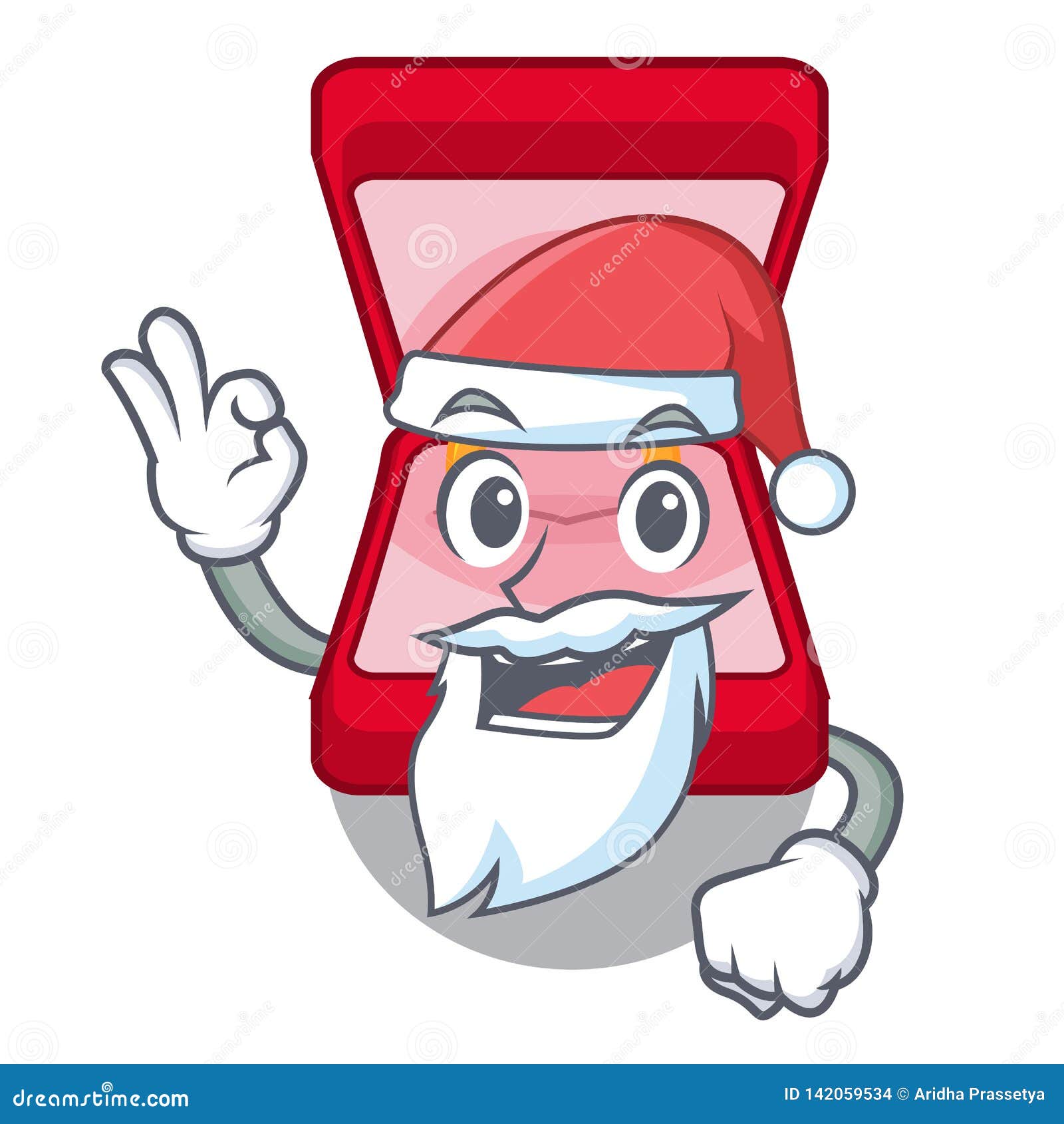Santa Wedding Ring Box in Character Bag Stock Vector - Illustration of ...