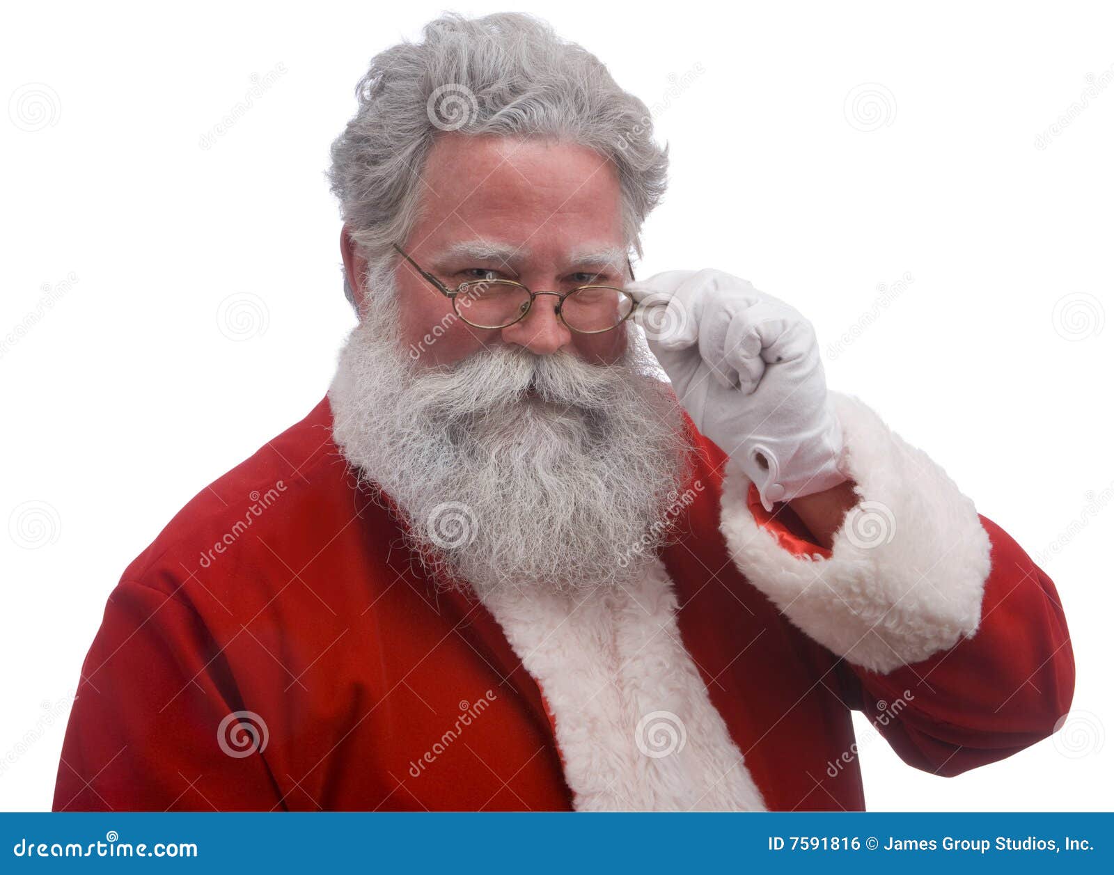 Santa on White stock photo. Image of background, holidays - 7591816