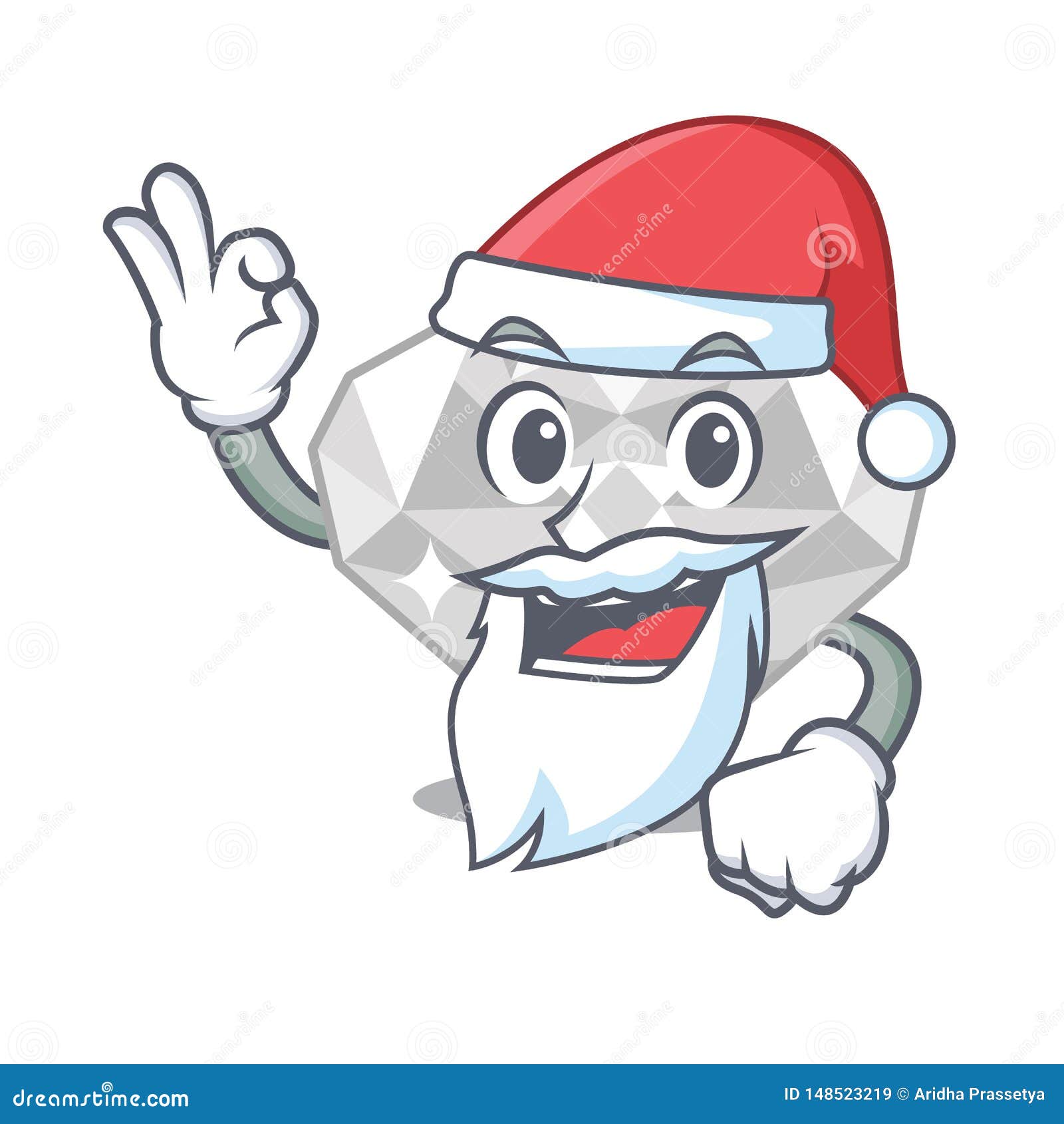 Santa White Diamond in the Character Box Stock Vector - Illustration of ...