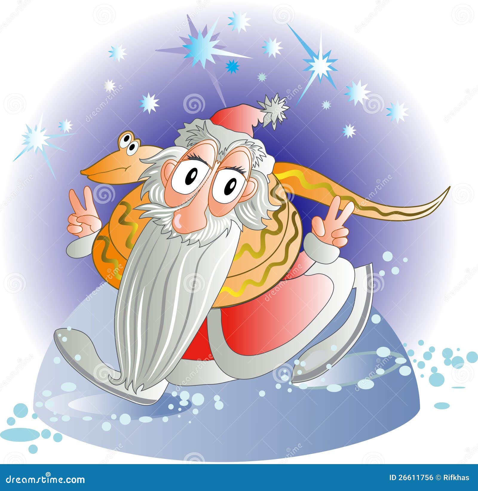 Santa will win stock vector. Illustration of space, season - 26611756
