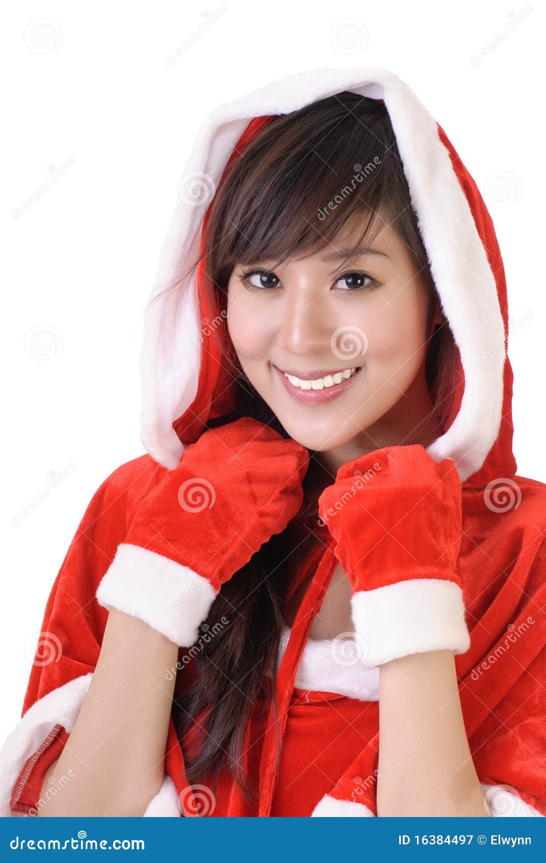 Santa woman stock image. Image of expression, attractive - 16384497
