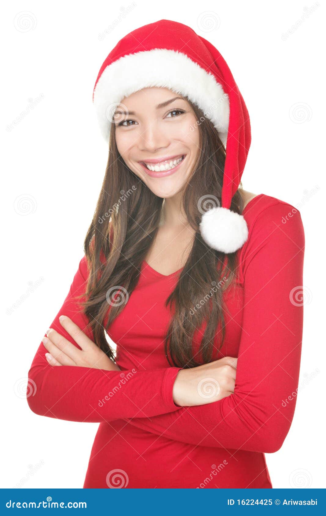 Santa woman smiling stock image. Image of lovely, fresh - 16224425