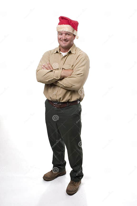 Santa Worker stock photo. Image of christmas, smile, khaki - 310122