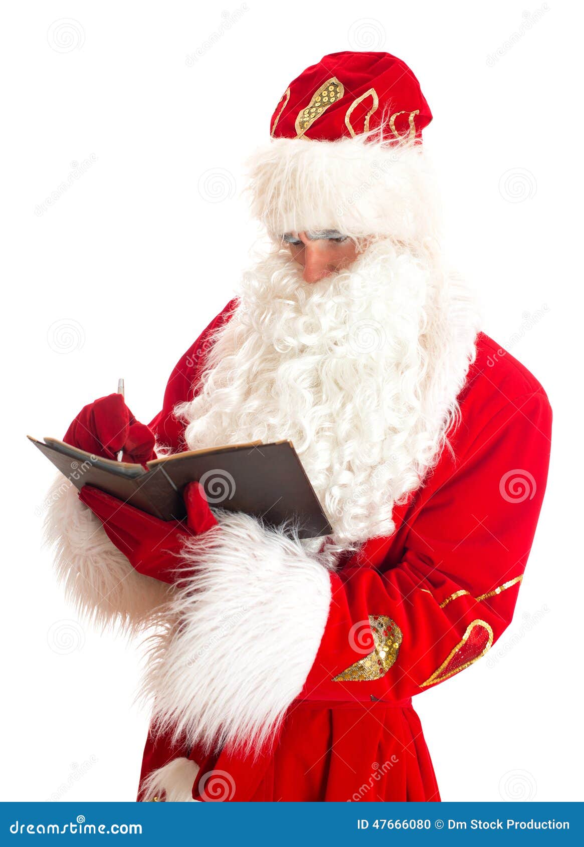 Santa Writing List of Gifts. Stock Photo - Image of list, portrait ...