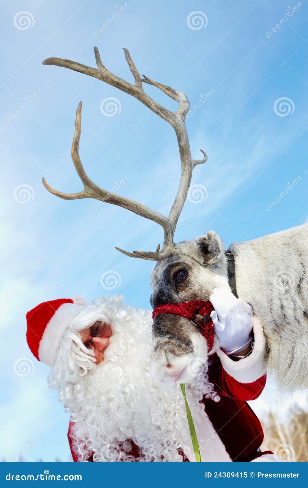 Santa y Rudolph imagen de archivo. Imagen de mayor, estacional - 24309415